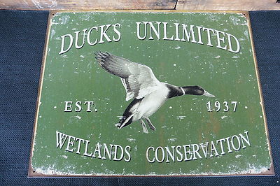 DUCKS UNLIMITED Est 1937 Wetlands Conservation Hunting Cabin Mancave ...