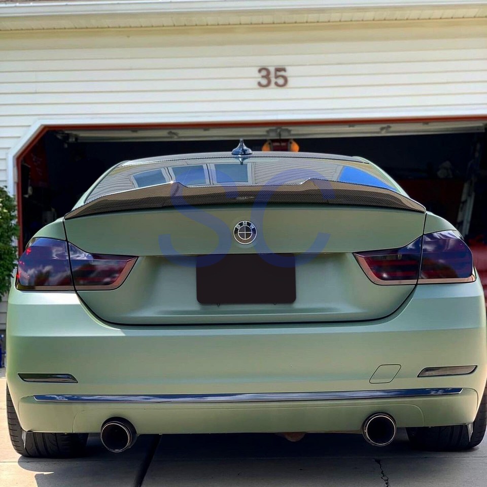 BMW F32 428 430 435 440 PSM Real Carbon Fiber Trunk Spoiler Wing Rear ...