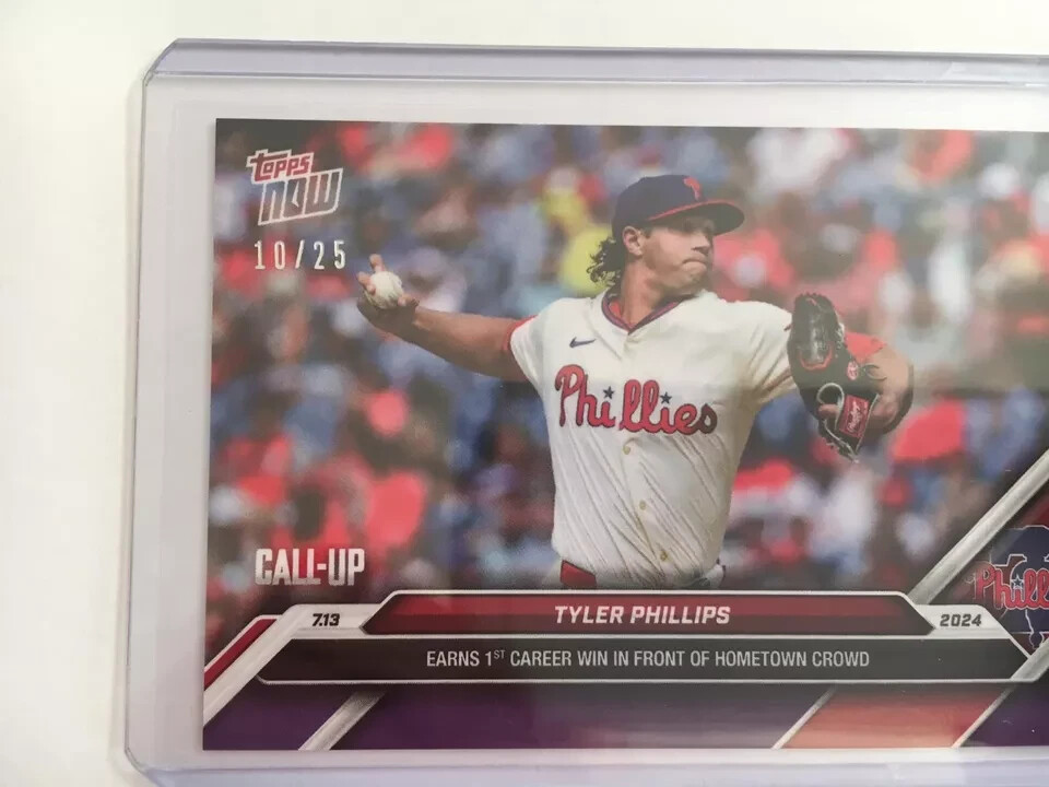 2024 MLB TOPPS NOW #418 TYLER PHILLIPS CALL UP PHILLIES PURPLE PARALLEL ...