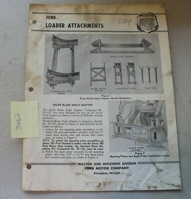Ford 701 702 Loader Attachments / Assembly Instructions | eBay