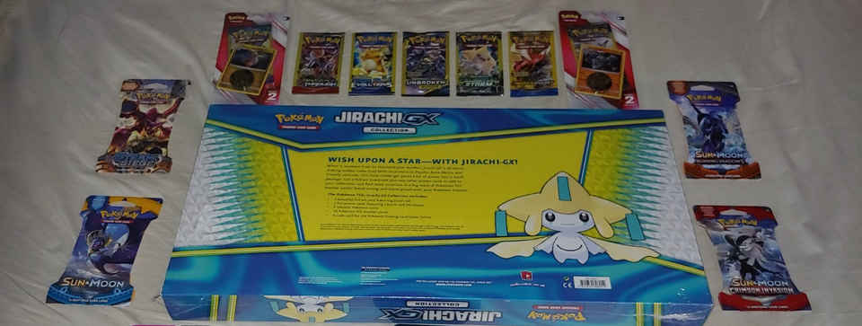 ROLLBACK PRICE 24 HOUR SALE💥Pokémon Jirachi GX Box w/ Sun & Moon + XY ...