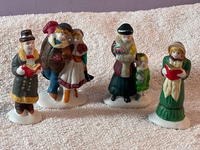 Christmas village figurines set of 4 Lemax people different poses AA997 ...