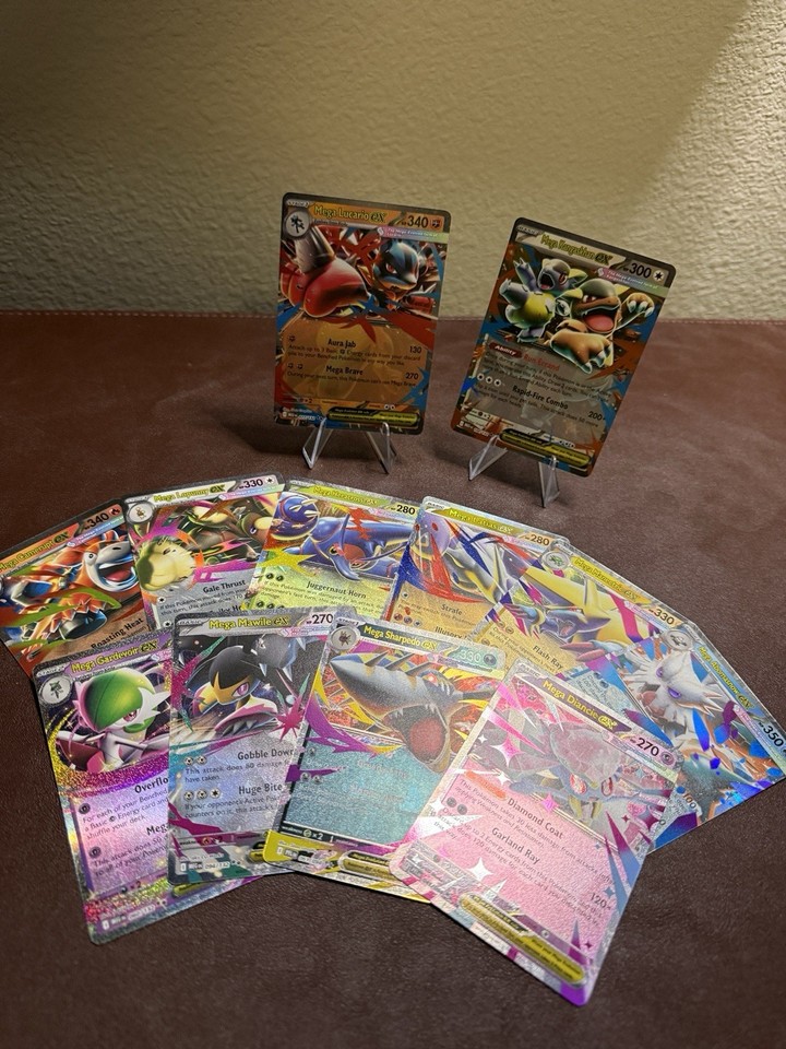 Pokemon TCG - Mega Evolution EX 12 Card Lot - Mega lucario, Kangaskhan ...