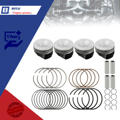 Φ21mm 4x Pistons & Rings Assembly Fit For 2008-2010 11 VW Jetta AUDI A4 ...