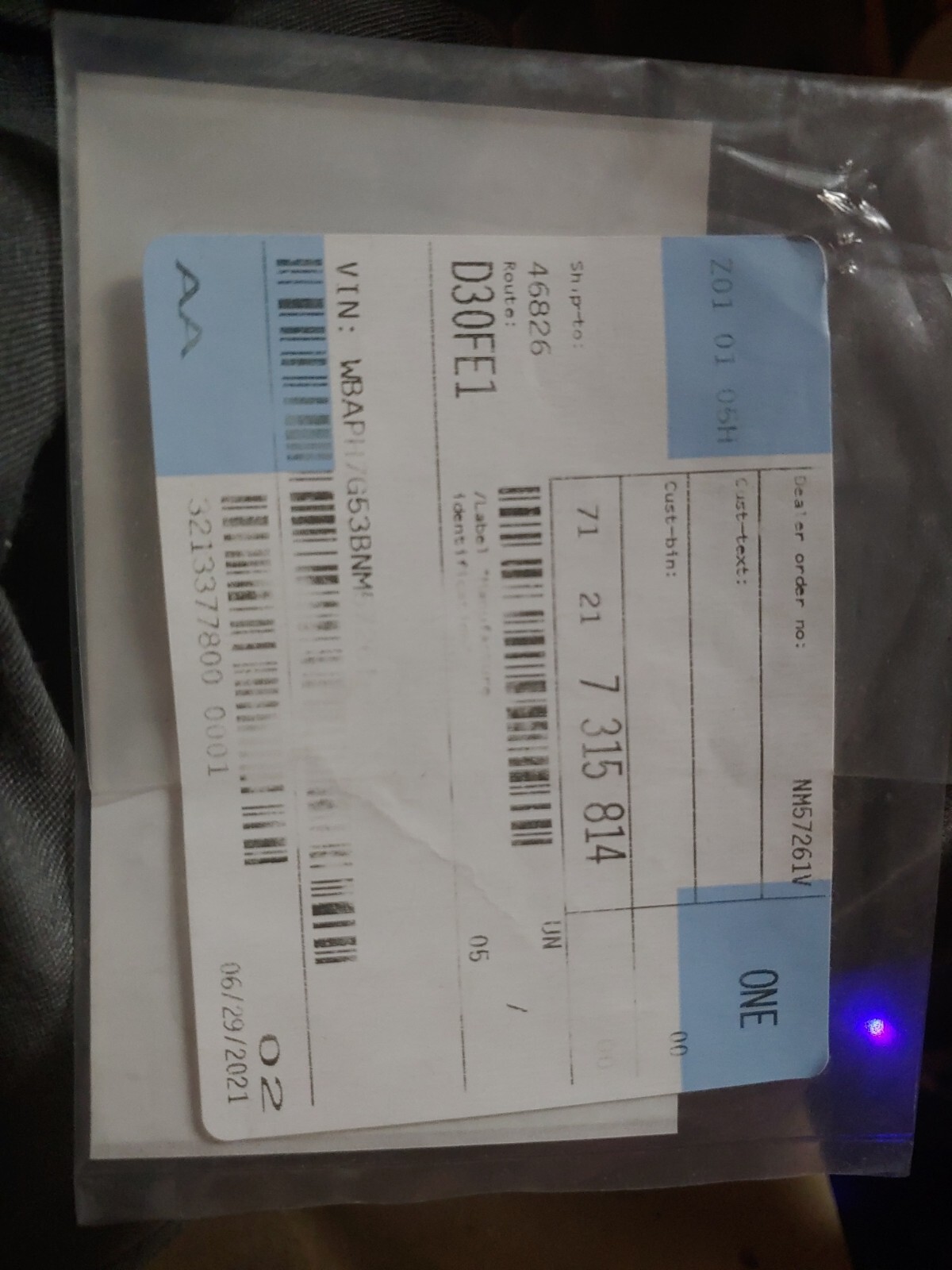 BMW 71217315814 Genuine OEM Info Label for sale online | eBay