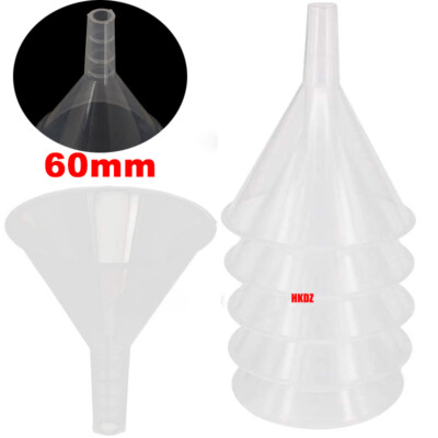 60mm Clear Filter Funnel Plastic Pouring Funnels Liquid Laboratory ...