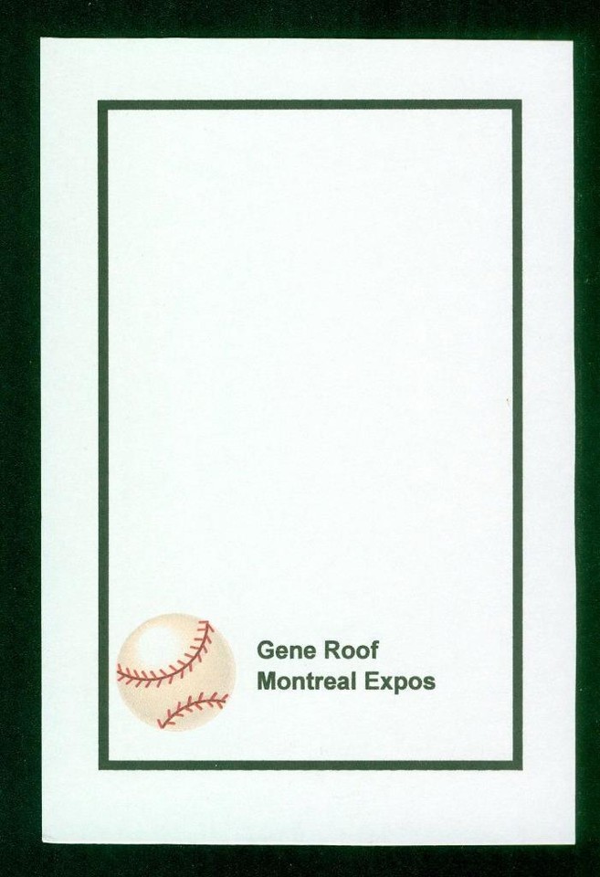 #0708, 4" x 6" Photo Card, Signed-Autographed, Gene Roof, Montreal ...