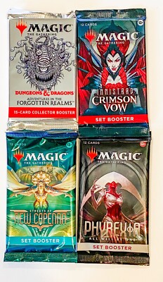 Magic The Gathering MTG Booster Pack Lot (1 Collector & 3 Set ) New ...
