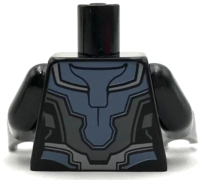 Lego New Black Minifigure Torso Armor Sand Blue and Dark Bluish Gray ...