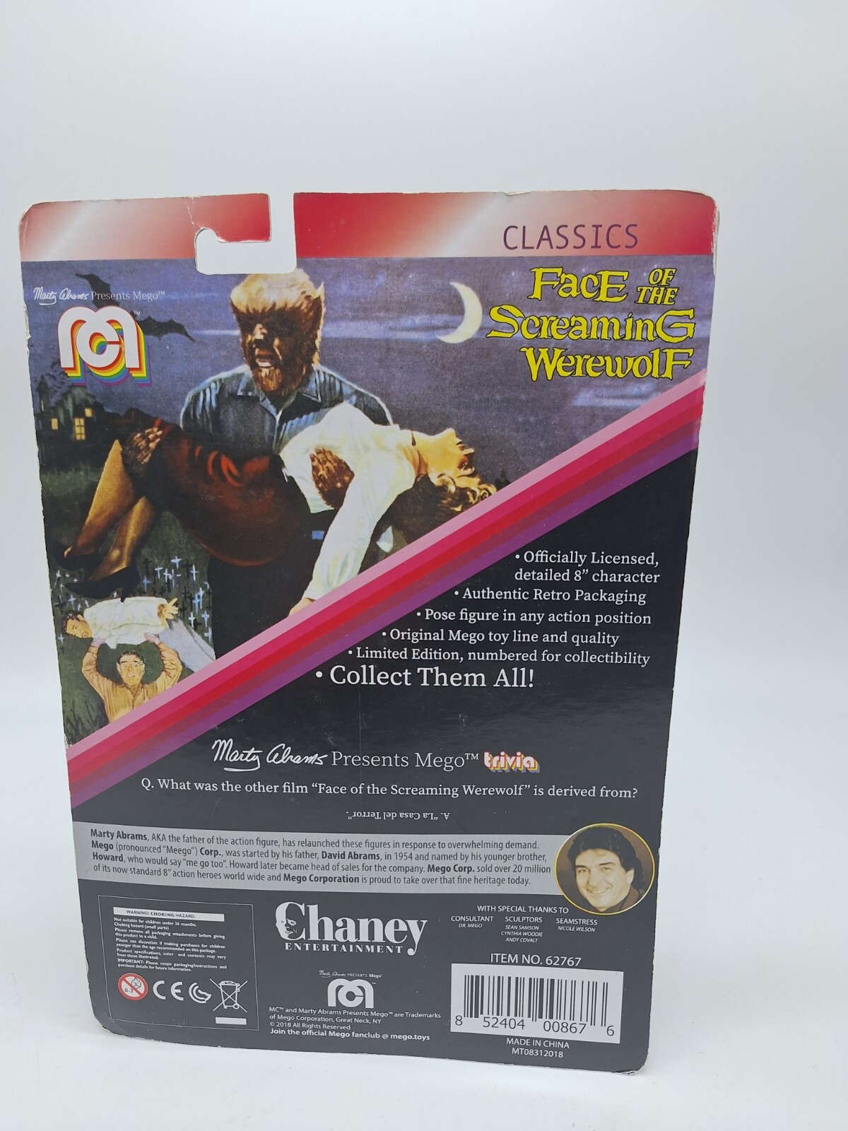 Mego 2018 Classics Face Of The Screaming Werewolf 8” Action Figure New ...