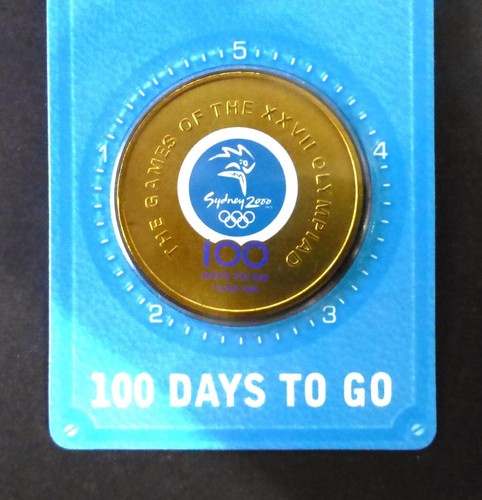 SYDNEY 2000 OLYMPIC - 100 DAYS TO GO - THE COUNTDOWN PIN AND MEDALLION ...