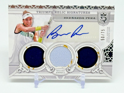 2024 Topps Tennis Royalty BERNARDA PERA Triumph Relic Signatures Auto # ...