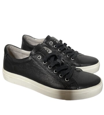 Blackstone Leather Pl71 Lace Up Black Sneaker Minimalist Women Sz EU 38 ...
