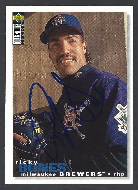 1995 Upper Deck Collector's Choice #185 Ricky Bones IP autograph signed ...