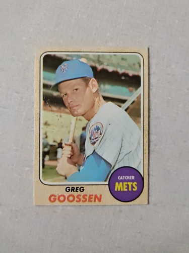 1968 Topps ** Greg Goossen #386 New York Mets Baseball Card ex free ...