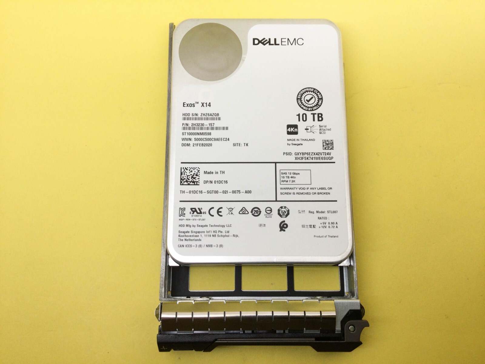 Dell 10TB,Internal,7200 RPM,3.5 inch (ST1000NM0598) Hard Disk Drive for ...