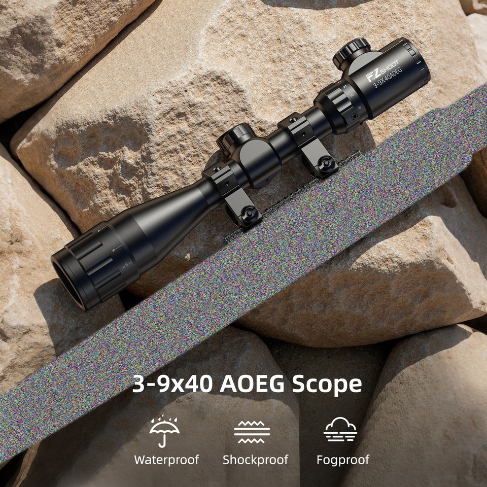 Hunting 3-9X40 AOEG Rifle Scope Hunting with R/G Illuminated Mil-Dot ...