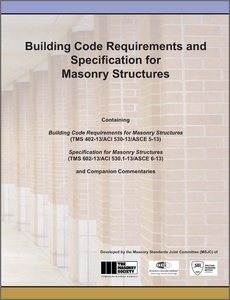 TMS MSJC-2013 2013 Masonry Standard Joint Committee's (MSJC) Book | eBay
