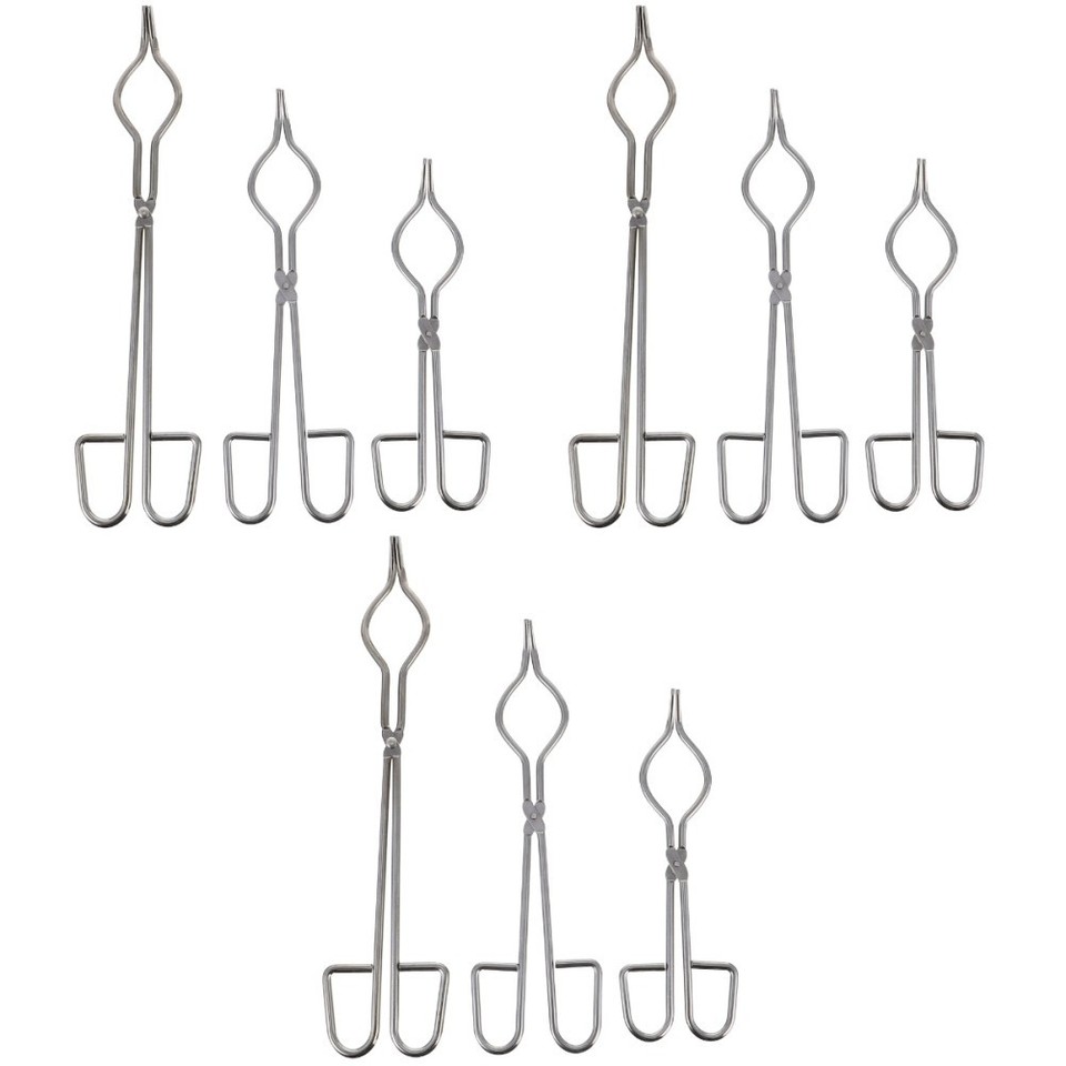 9 PCS Laboratory Flask Clamp Crucible Clamp High Temperature Flask ...