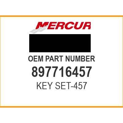 Mercury KEY SET-457 897716457 OEM NEW | eBay