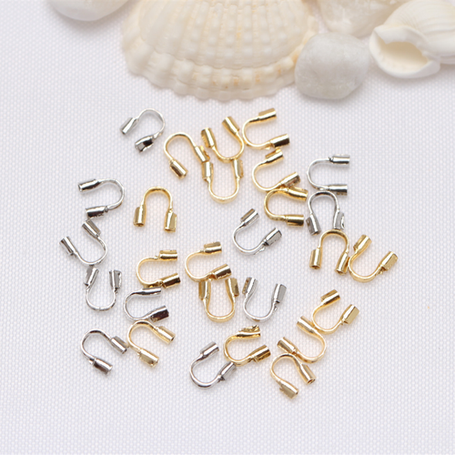 50X U-shaped Rope Positioning Tube Gilded Finding Material End Jewelry ...