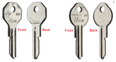 2 NEW KEY BLANKS! FITS 1936-1966 GM/GMC CARS/TRUCKS BEL AIR IMPALA NOVA ...