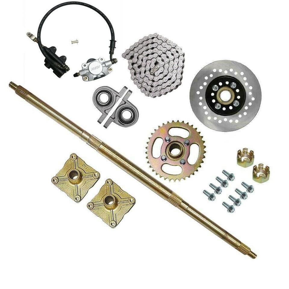 810mm Go Kart Rear Axle Kit 11x7.10-5 10x4.50-5 Wheels Front Steering ...