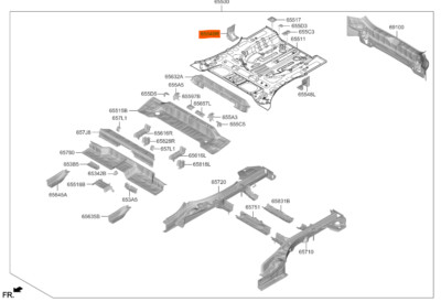 GENUINE BRAND NEW REAR FLOOR WHEELHOUSE RH REINFORCING KIA SPORTAGE ...