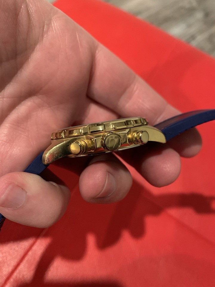 Bulova Marine Star Quartz Chronograph Blue Dial Rubber Strap Men's ...