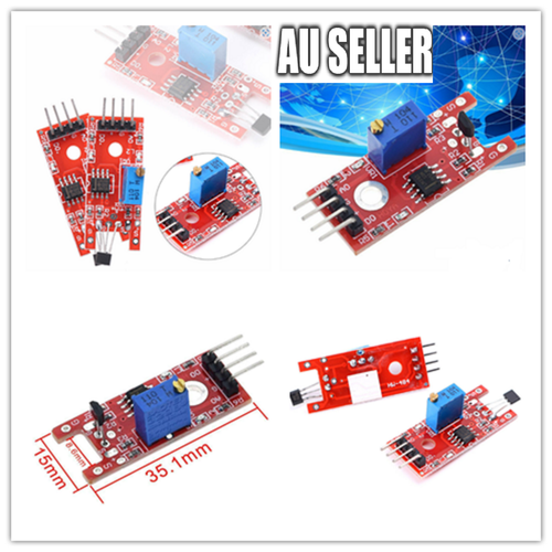Bulk KY-024 Linear Magnetic Effect Sensor Hall Module Analog Speed ...