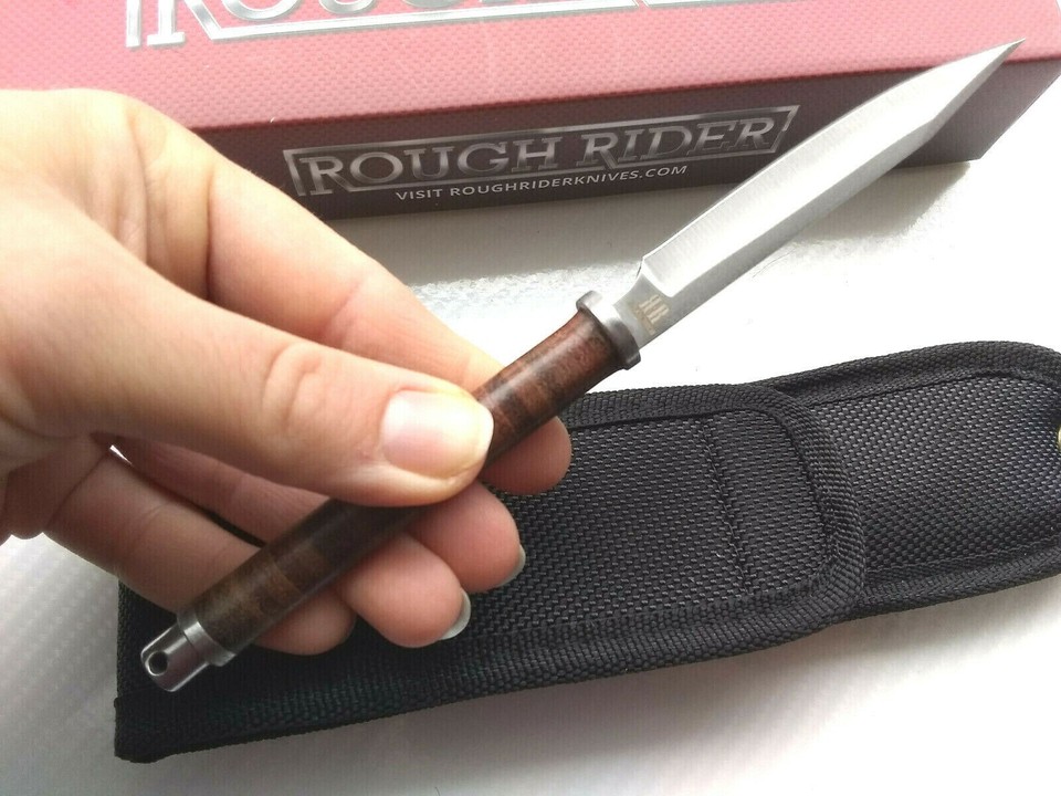 Self-Defense Shiv Shank Slim EDC Fixed Blade Knife Stacked Leather ...