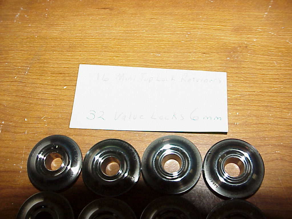 16 Xceldyne 300M Steel Retainers & 6mm Mini Top Valve Locks Hendrick ...