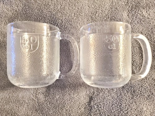 Littala Krouvi 50CL Beer Mugs x 2 Textured Clear Glass Toikka Finland ...