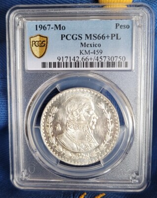 PROOFLIKE MS66+ PL PCGS Mexico 1967 Peso Silver Mexican Coin Rare | eBay