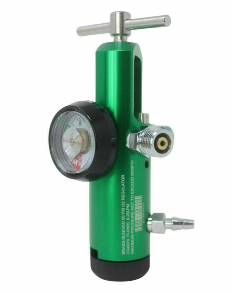 Ever Ready First Aid Oxygen Regulator CGA-870 Gauge Flow Rate - 0-25LPM ...