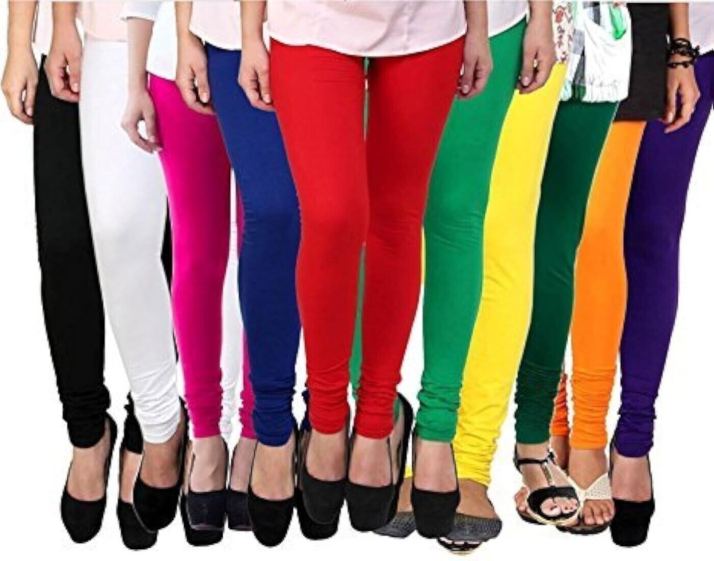 Sky Blue Color Women Cotton Indian Legi Churidar Leggings Pants From ...