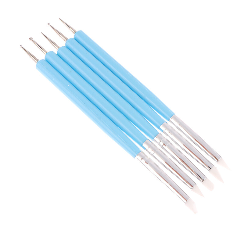 5Pcs Double-Ended Dotting Set Art Embossing Ceramic Modeling Tools ...