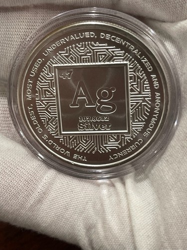 1 OZ .999 SILVER SHIELD CRYPTO AG the original decentralized money in a ...