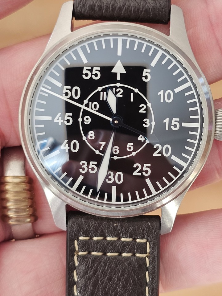 Escapement Time Flieger Pilot Watch 40mm Pt5000 | eBay UK