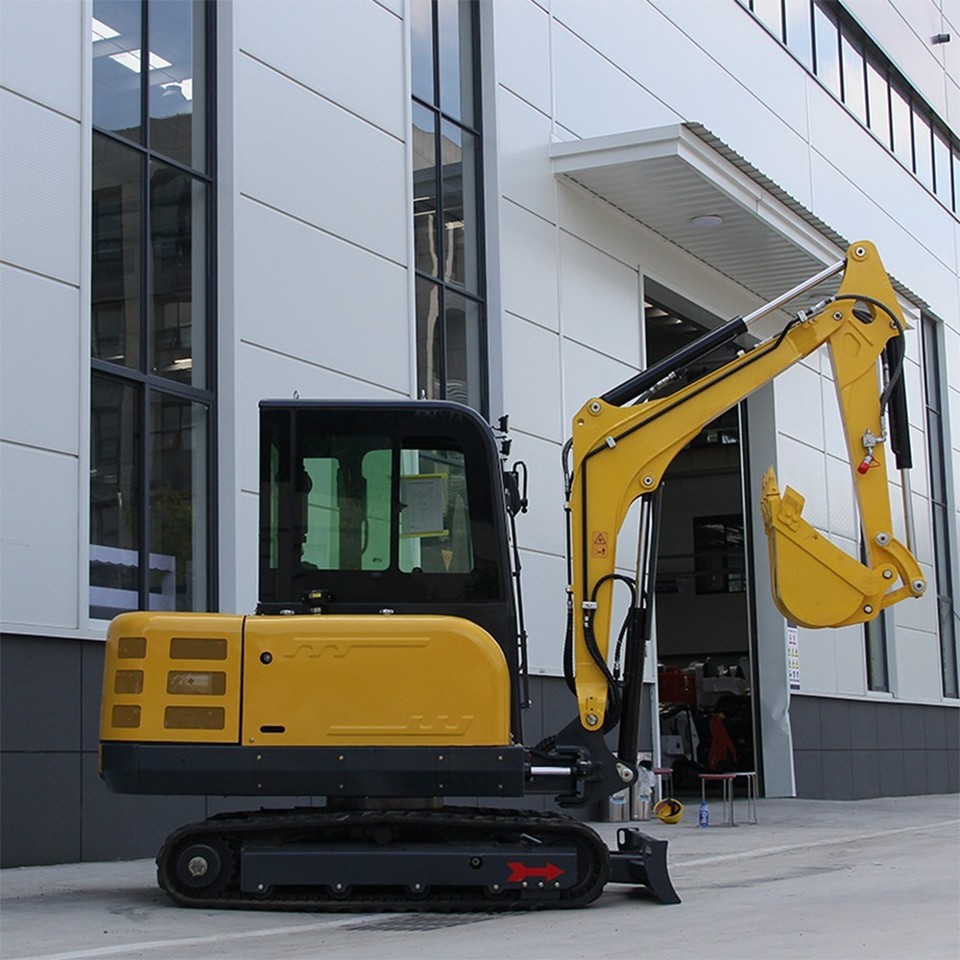 3.5Ton Mini Excavator Kubota V1505 Engine Track Extension & Side Swing ...