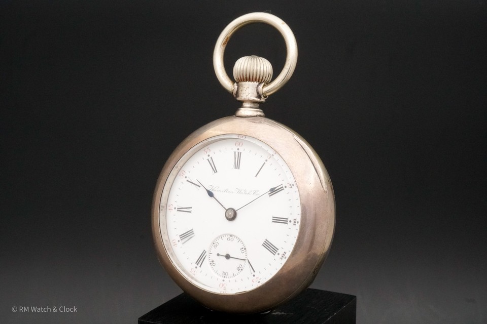 Scarce Hamilton 18 Size 7 Model 1 Jewel Open Face Pocket Watch in Coin ...