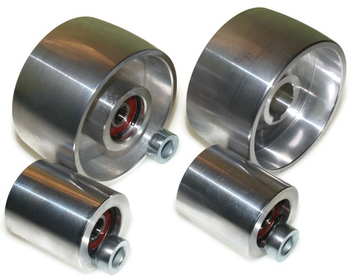 2x72" Belt Grinder Wheels-100 mm Drive -24 mm Shaft, 100 mm Tracking 50 ...