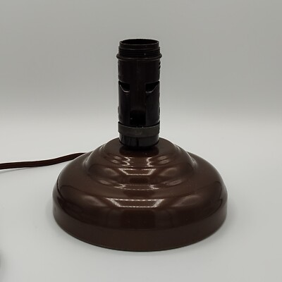 Vtg Brown Industrial Style Lamp Base Wall Mount Adjustable Penetray USA ...