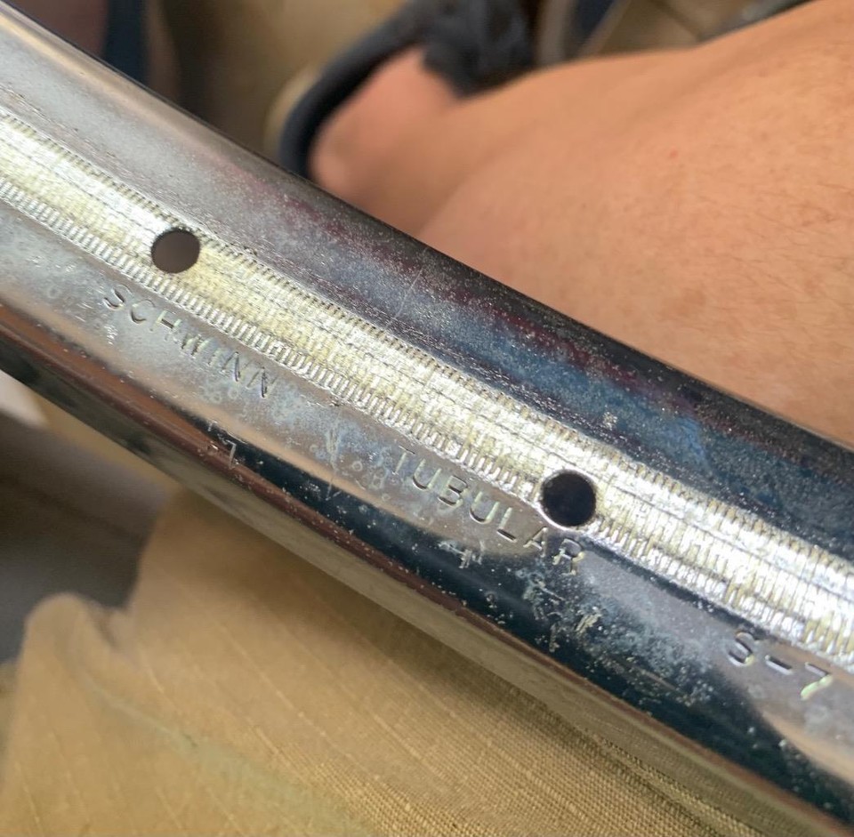 Schwinn Stingray Chrome S-7 20 x 1 3/4" Wheel 28 Hole Side Stamped Rim ...