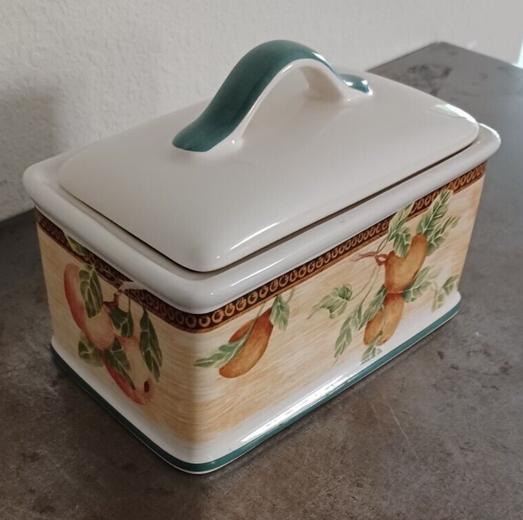 Jay Import Company Rectangle Shaped Ceramic Canister With Fruit | eBay