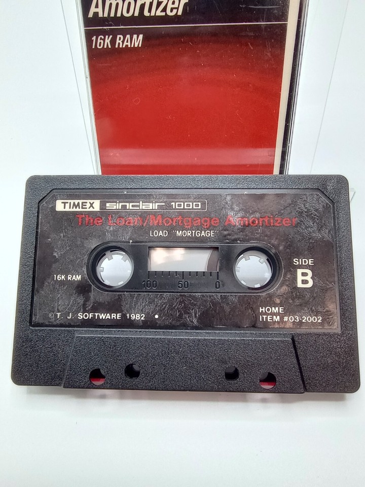 Timex Sinclair 1000 The Loan/Mortgage Amortizer - 16K RAM Program ...