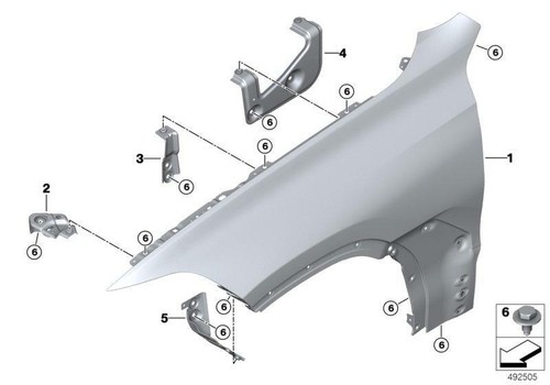 Original BMW 41007492371 - Querstütze Seitenwand links | eBay