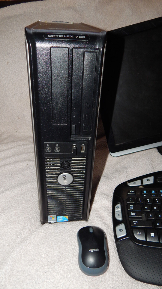Dell Windows 10 Desktop Computer Core 2 Duo 4GB Ram DVD Monitor ...