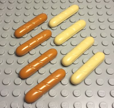 Lego 8 City Mini Figure Foods Bread Loaf Lot,4 Of Each Color Medium ...