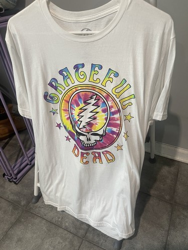 NEW The Grateful Dead Rainbow Skull Dead Head Band Tee Crew Neck T ...